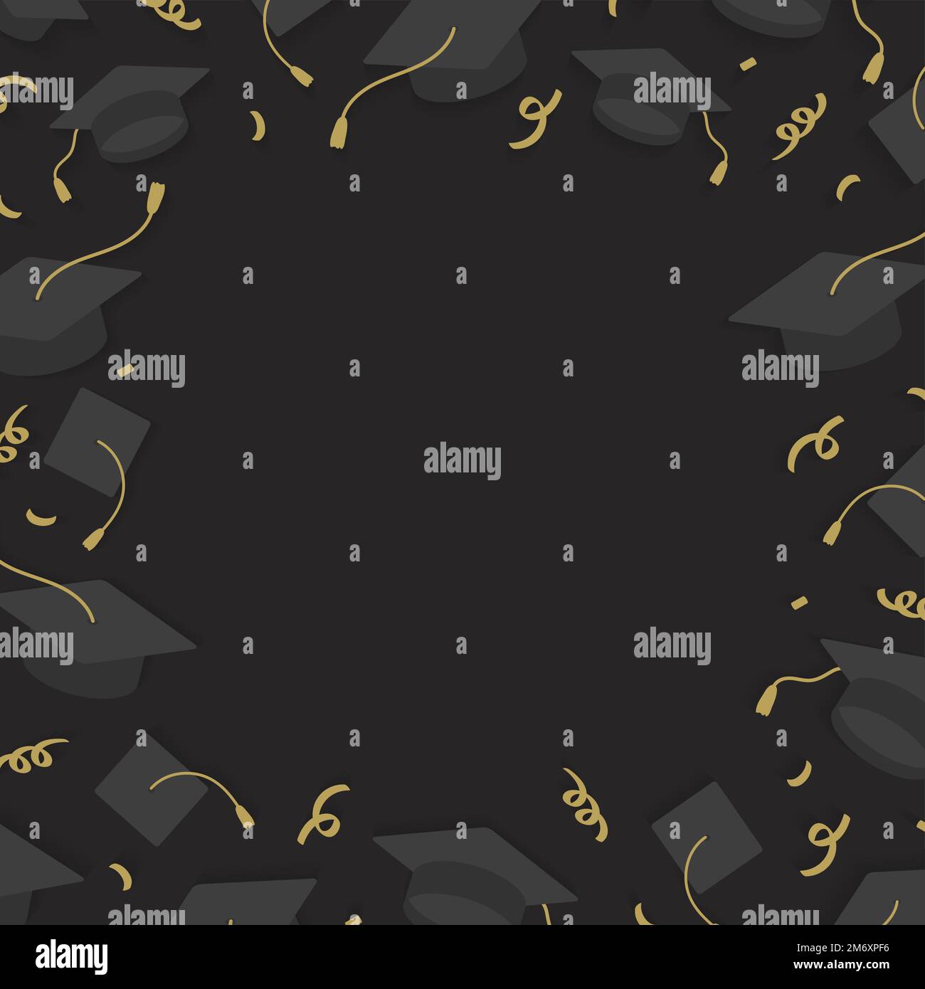 Graduation background with mortar boards vector Stock Vector Image & Art - Alamy