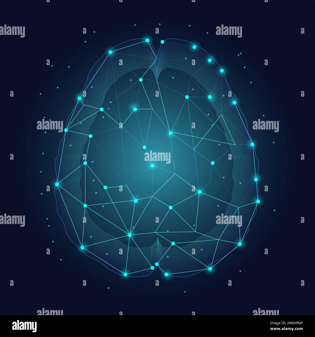 Artificial intelligence brain robotic system vector Stock Vector Image ...