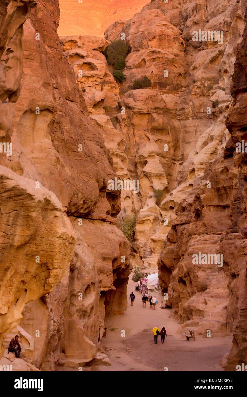 Wadi Musa, Jordan - November 2, 2022: Rocks and road view at Little ...