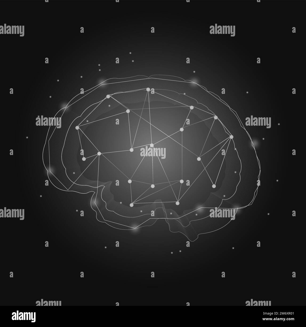 Artificial intelligence brain robotic system vector Stock Vector Image ...