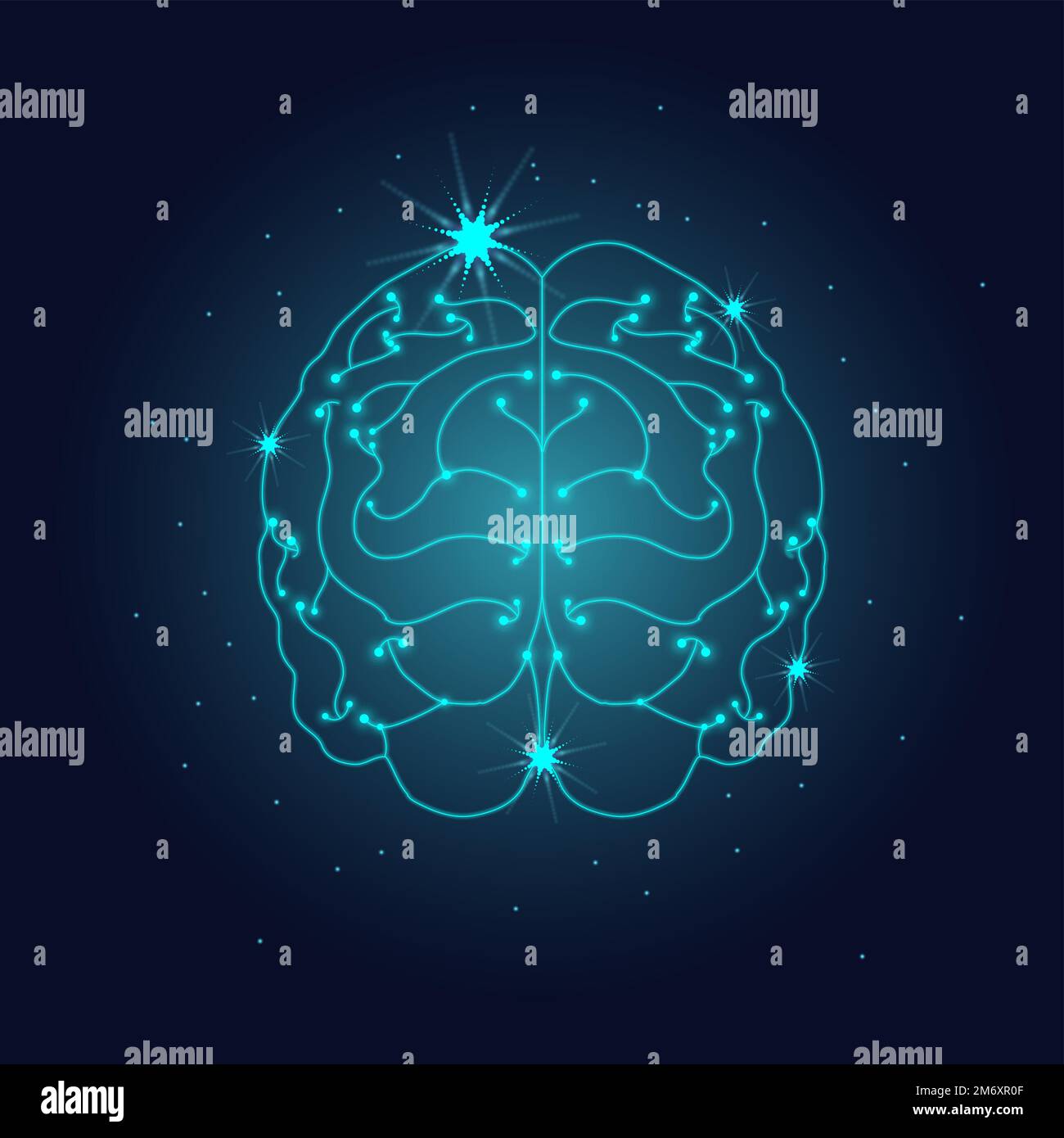 Artificial intelligence brain robotic system vector Stock Vector Image ...