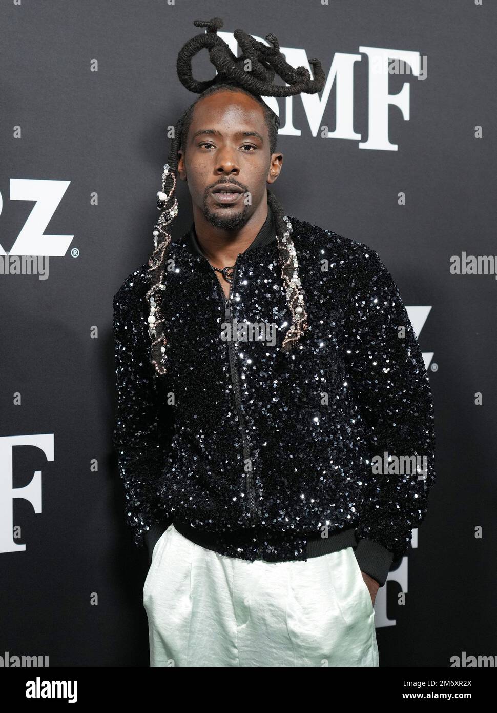 Hollywood, CA January 5, 2023. Al-Teron arrives at the Starz "BMF ...