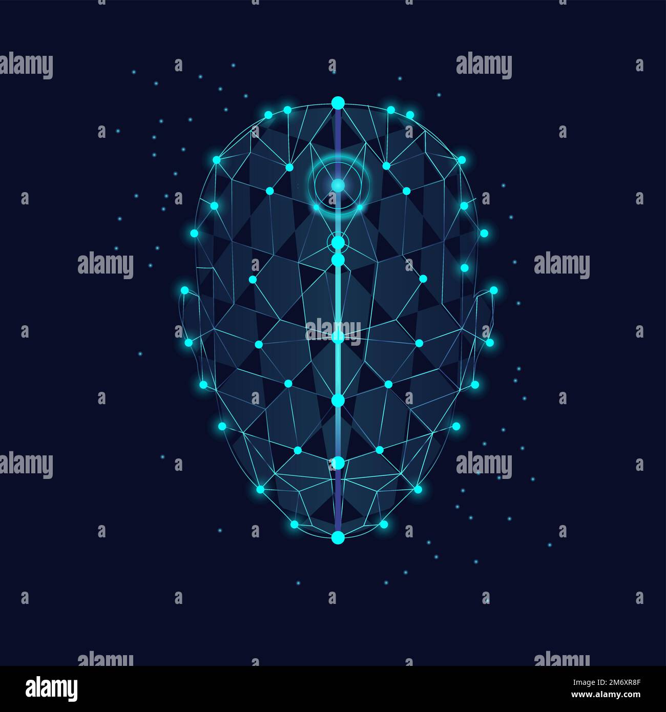 Artificial intelligence brain robotic system vector Stock Vector Image ...