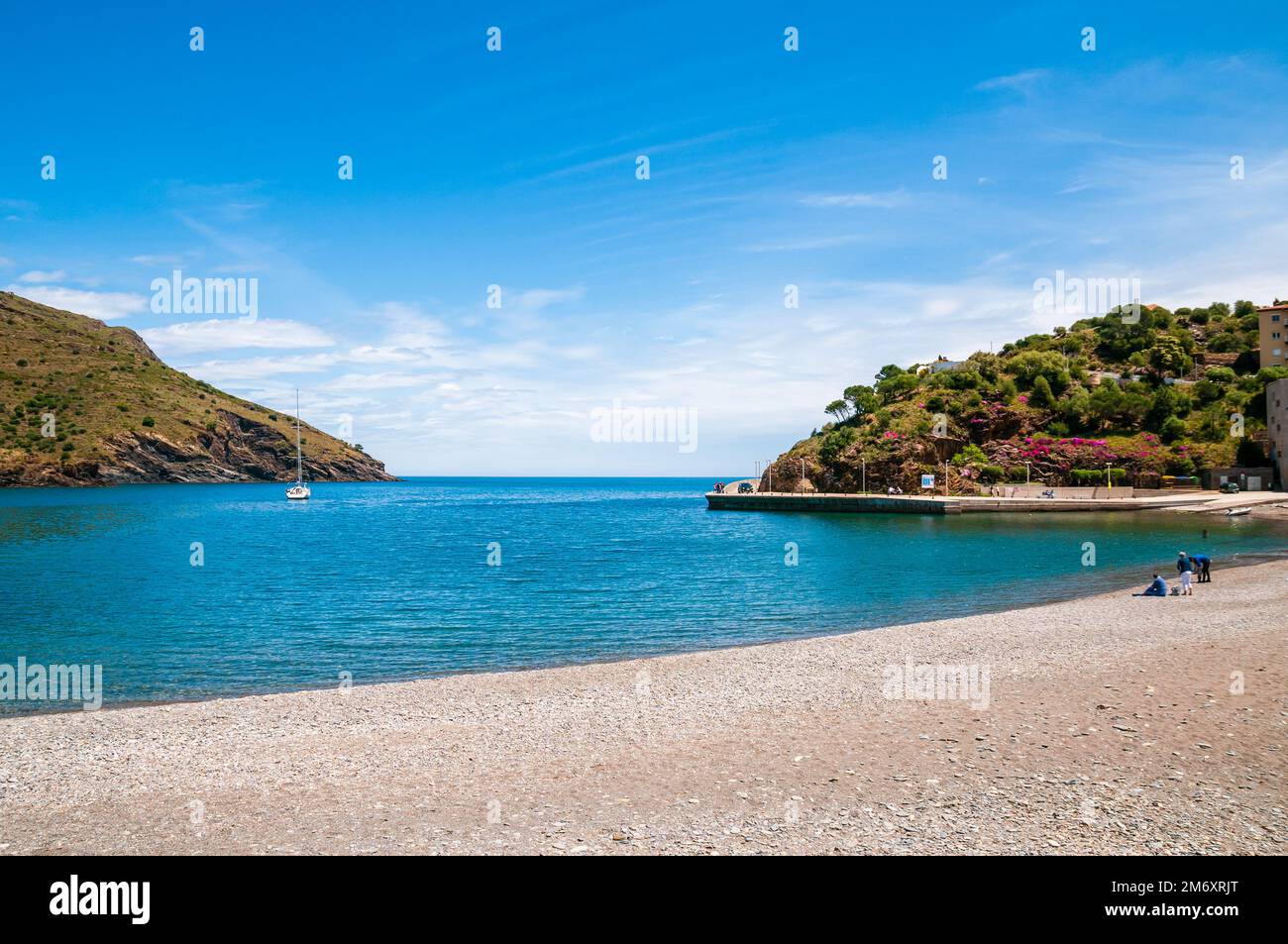 Portbou bay, Portbou, Alt Empordà, Catalonia, Spain Stock Photo - Alamy
