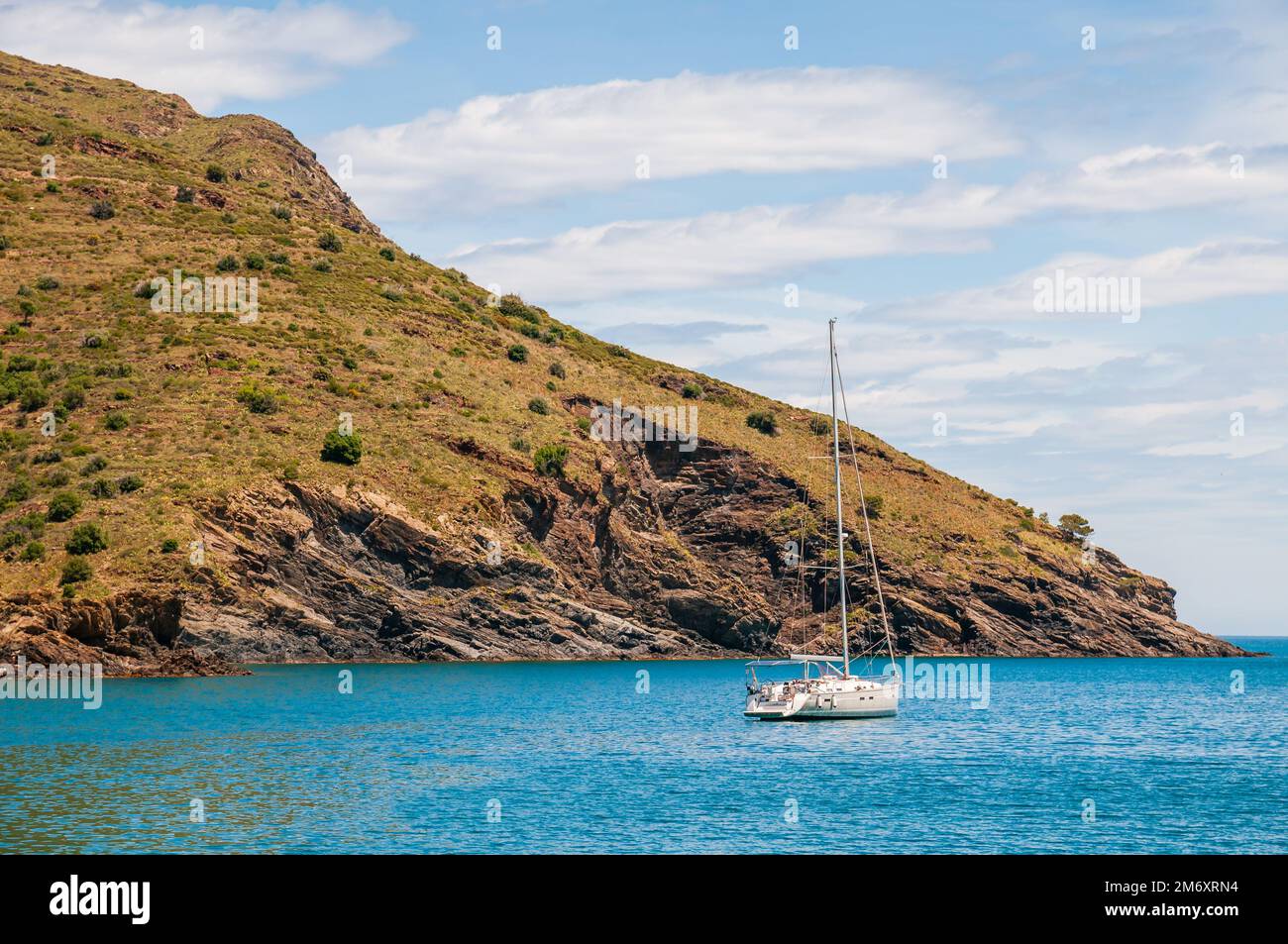 Portbou bay, Portbou, Alt Empordà, Catalonia, Spain Stock Photo - Alamy