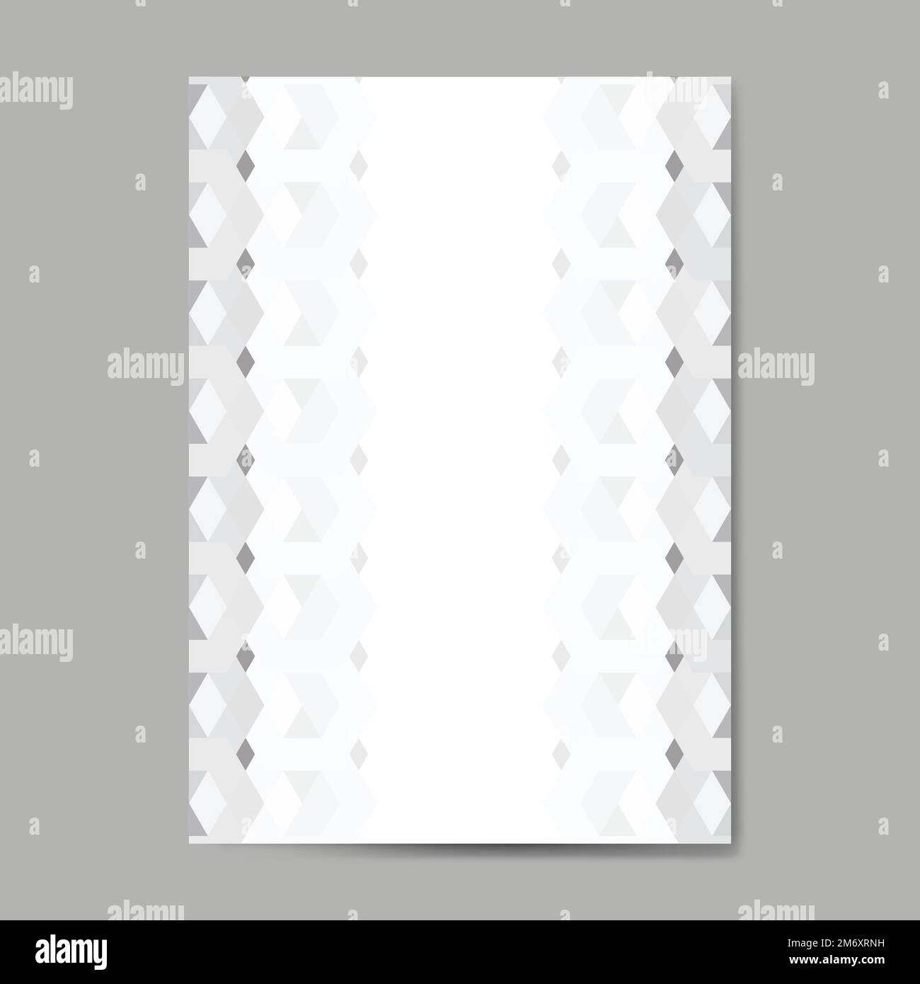 3D gray hexagonal patterned poster template vector Stock Vector Image ...
