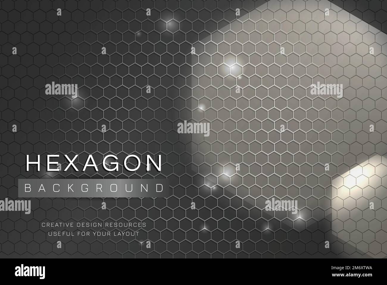 Black hexagon background design vector Stock Vector Image & Art - Alamy