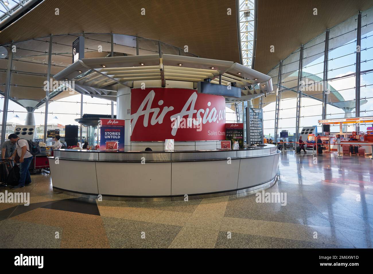 KUALA LUMPUR, MALAYSIA - CIRCA JANUARY, 2020: AirAsia sales counter at ...