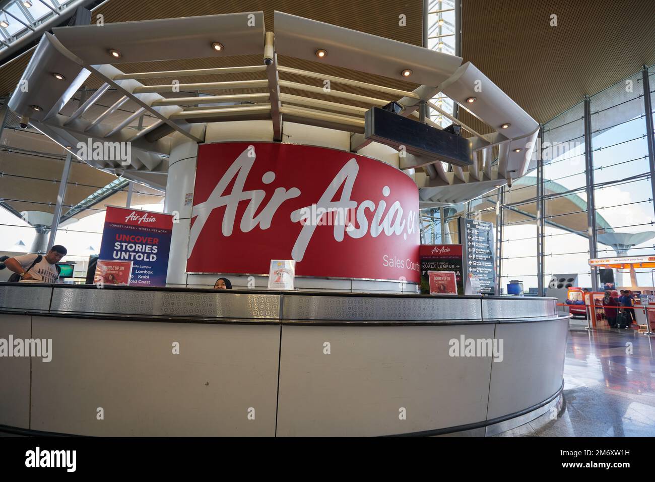 KUALA LUMPUR, MALAYSIA - CIRCA JANUARY, 2020: AirAsia sales counter at ...