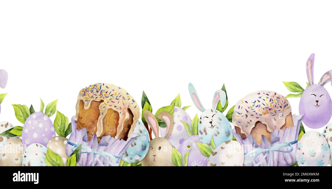 Easter Flowers Border Clip Art