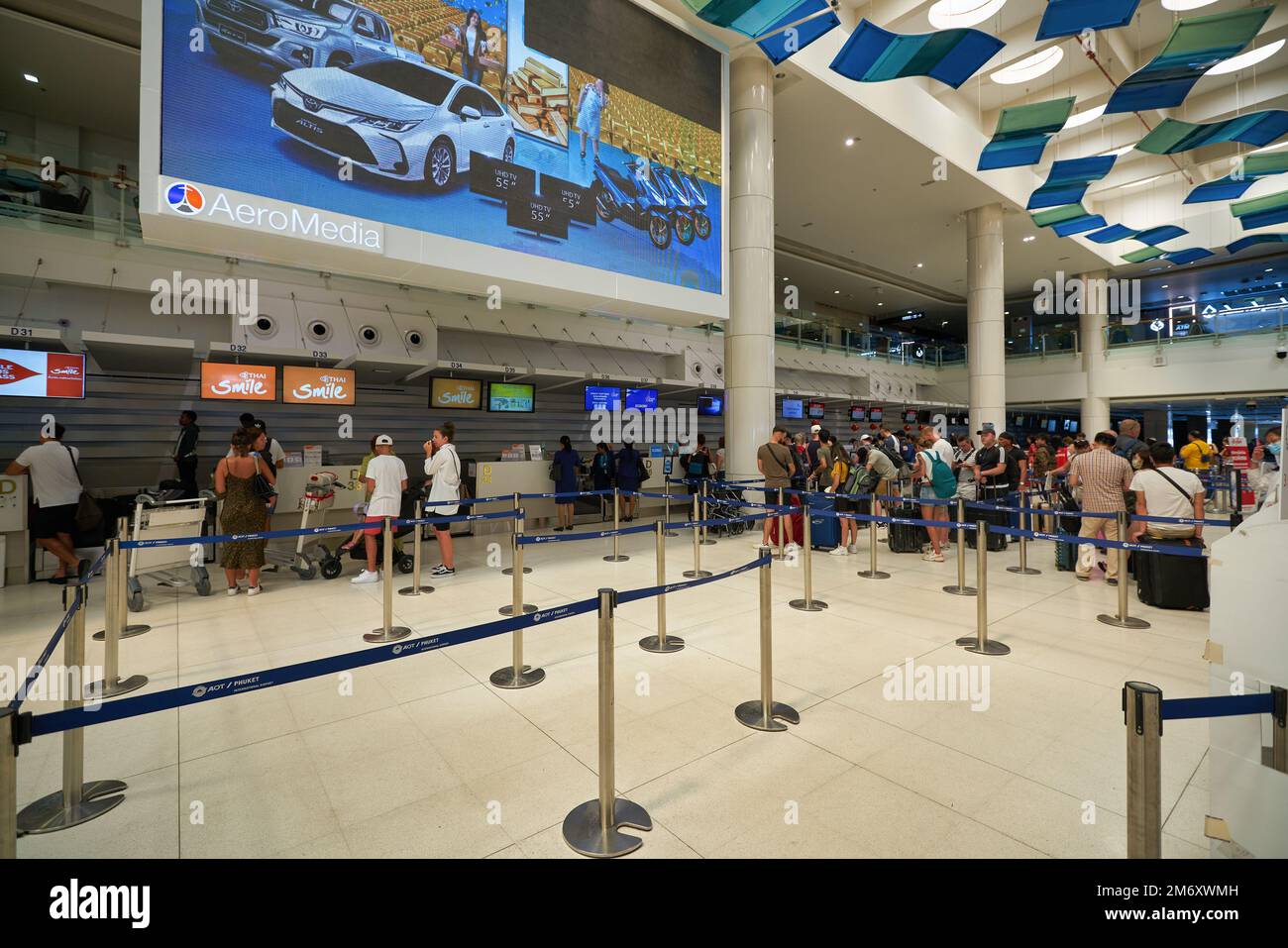 PHUKET, THAILAND - CIRCA JANUARY, 2020: check in area in Phuket ...