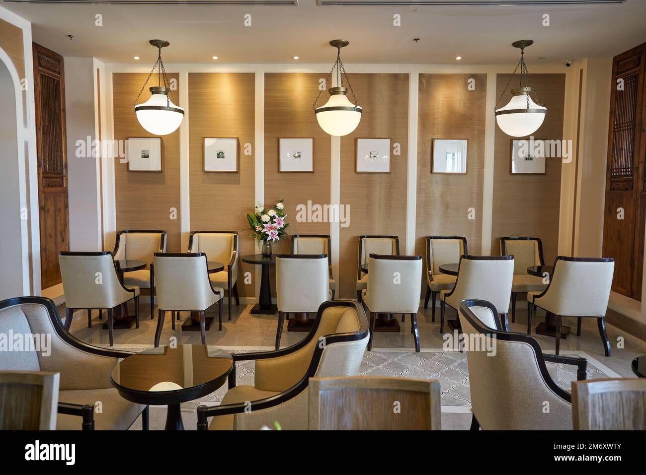 PHUKET, THAILAND - CIRCA JANUARY, 2020: interior shot of business class ...