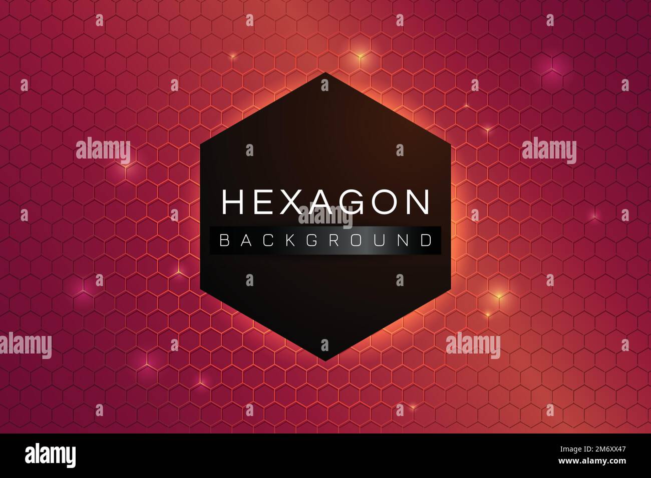 Red hexagon background design vector Stock Vector Image & Art - Alamy