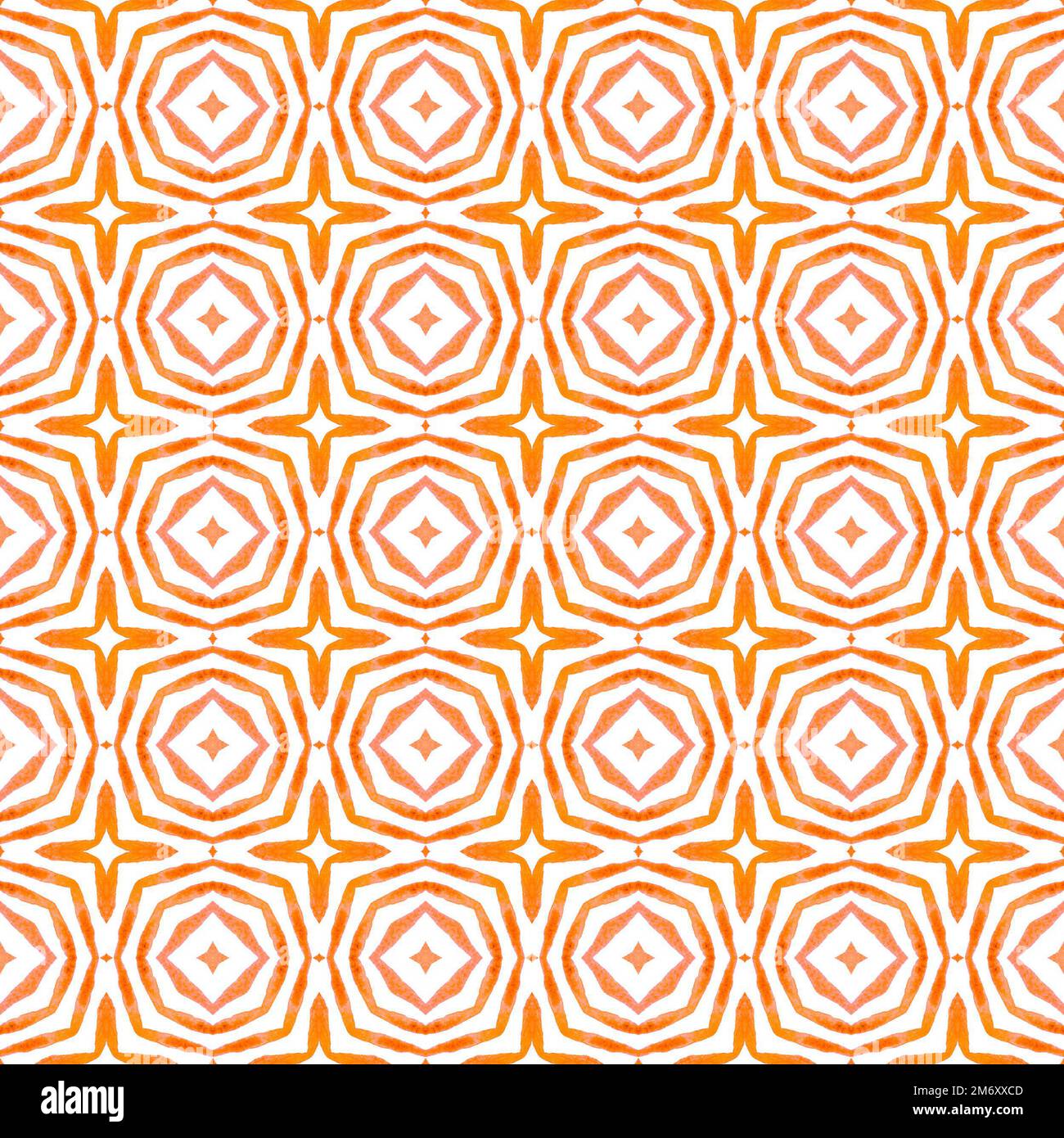 Repeating striped hand drawn border. Orange extraordinary boho chic ...