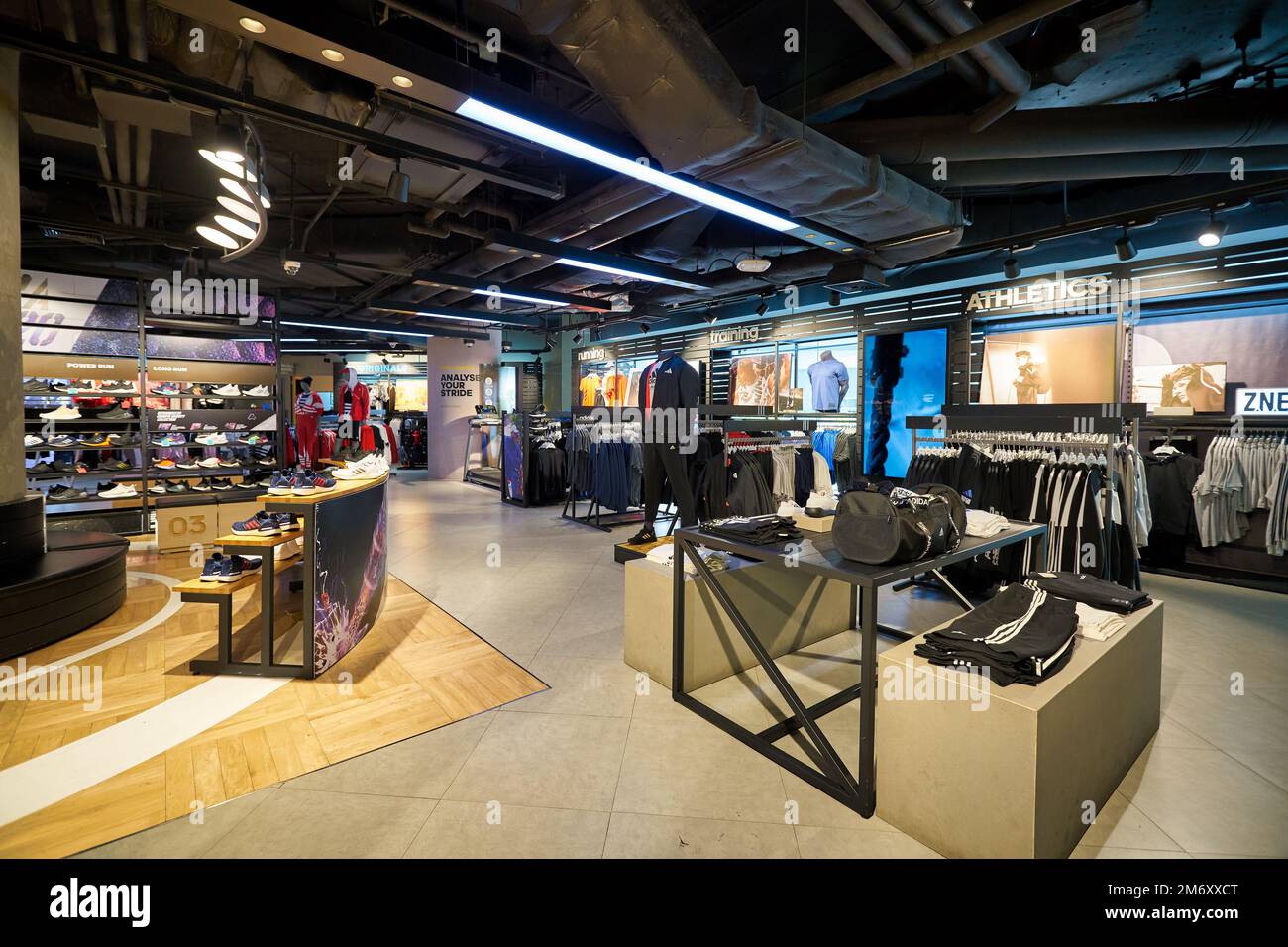 BANGKOK, THAILAND - CIRCA JANUARY, 2020: interior shot of Adidas store ...