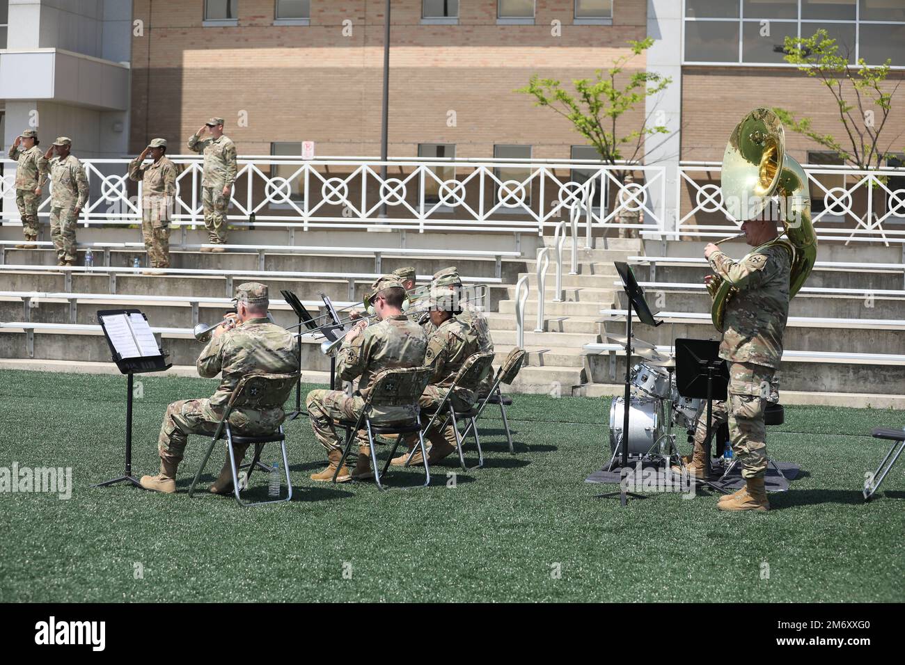 The Eighth US Army Band provided music for the ceremony. The Ready ...