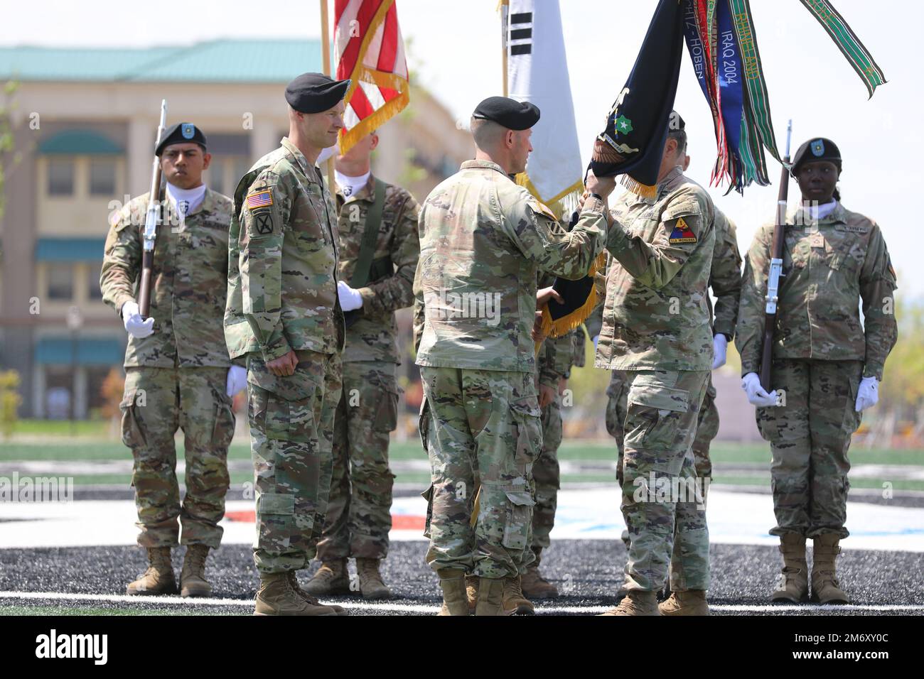 Lt. Col. Matthew Caprari (right) outgoing Commander, 1st Battalion ...
