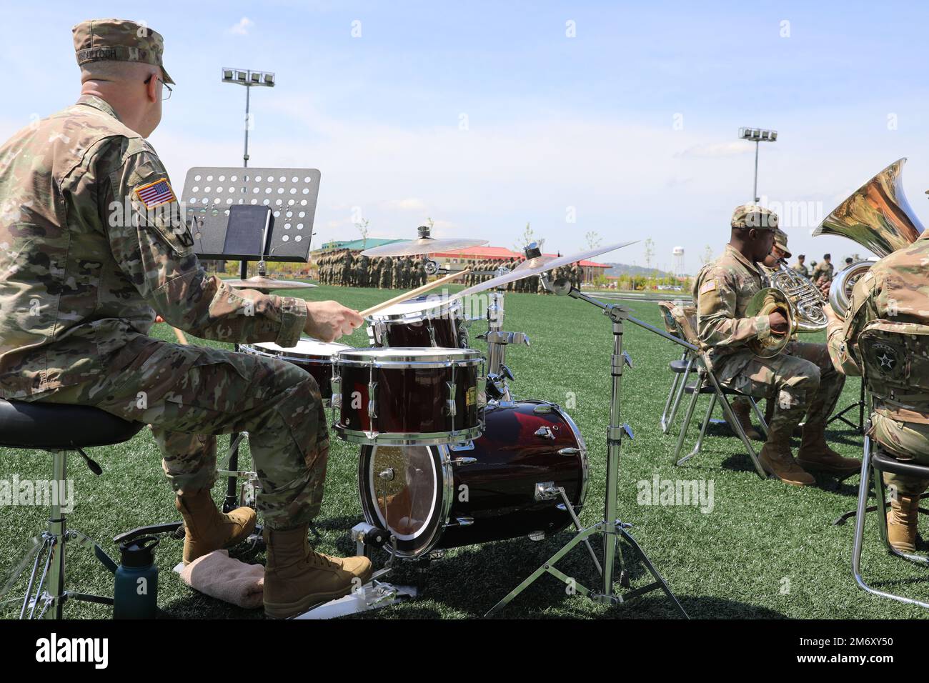 The Eighth US Army Band provided music for the 1-36 Infantry Battalion ...