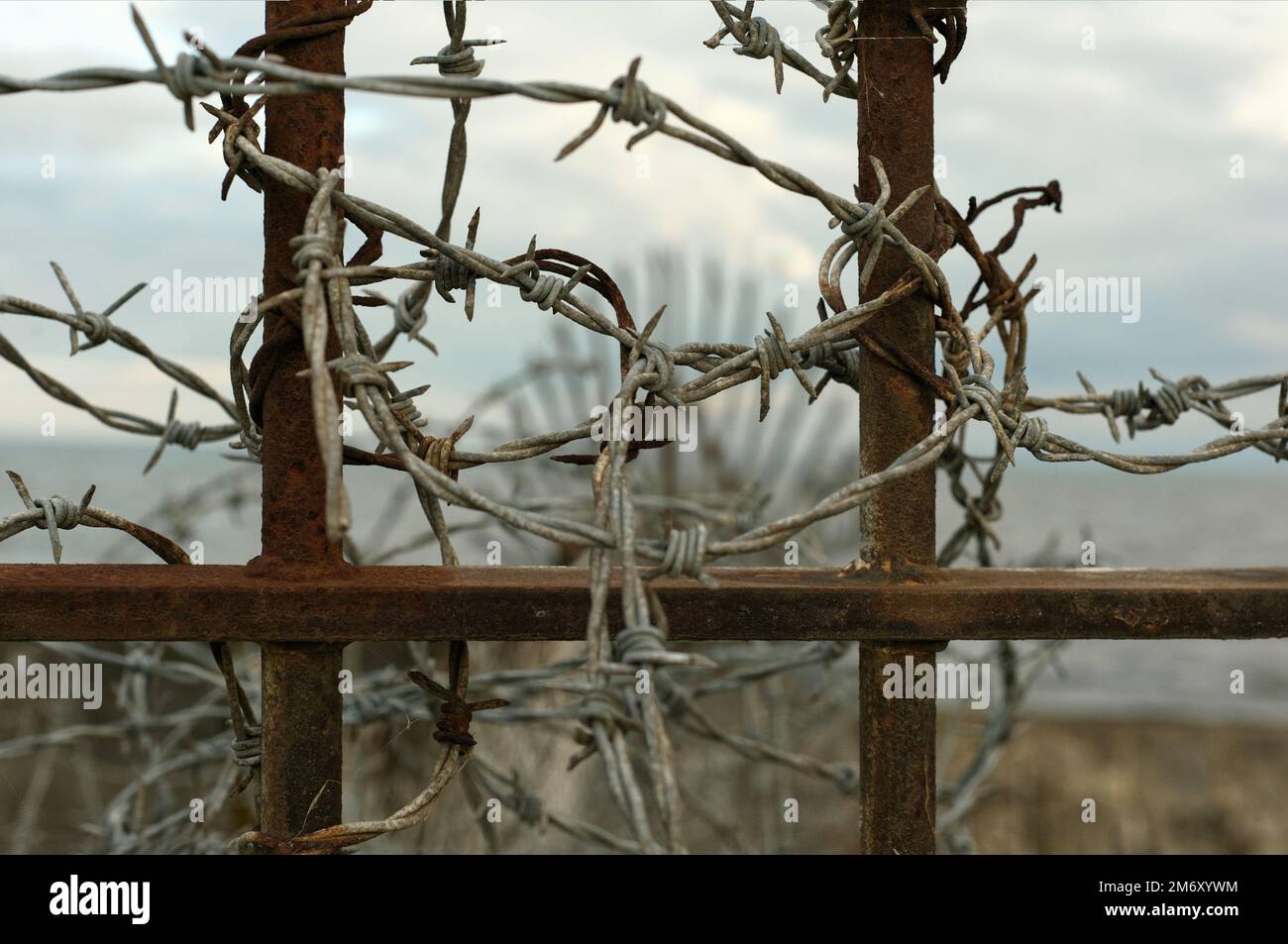 Spiked security fencing hi-res stock photography and images - Alamy