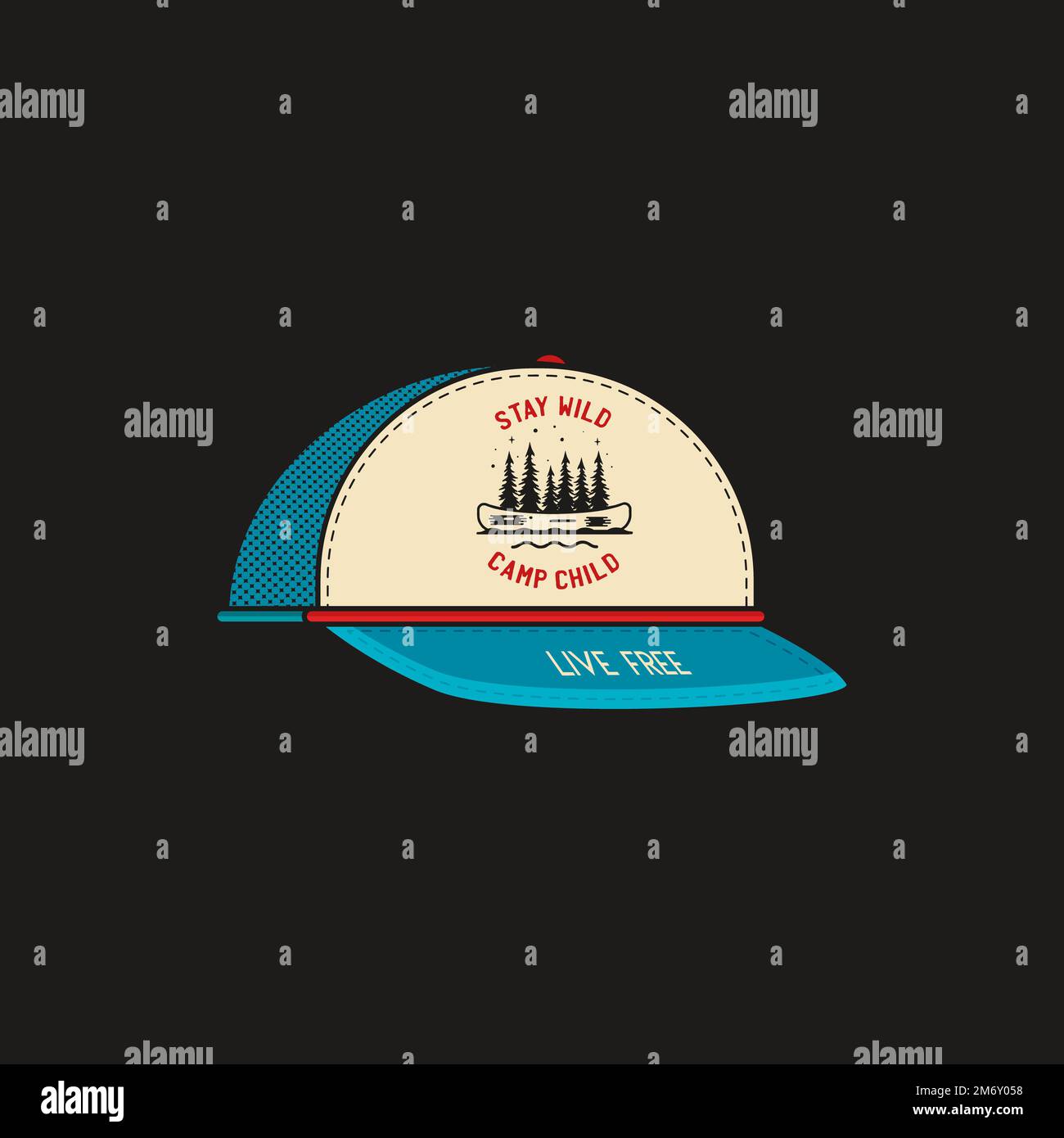 design of cap of traveler Stock Photo - Alamy