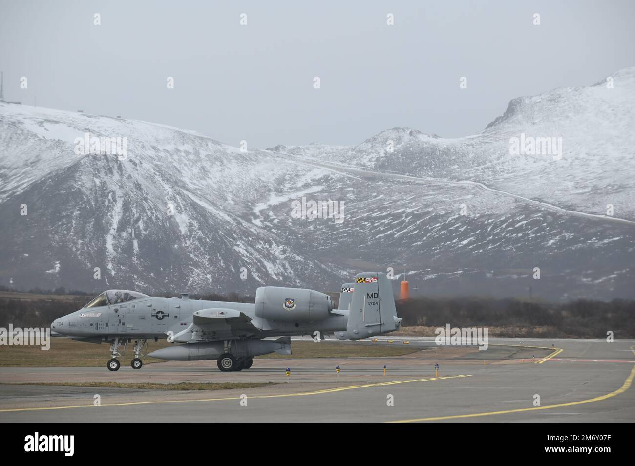 An A10-C Thunderbolt II aircraft assigned to the 104th Fighter Squadron ...