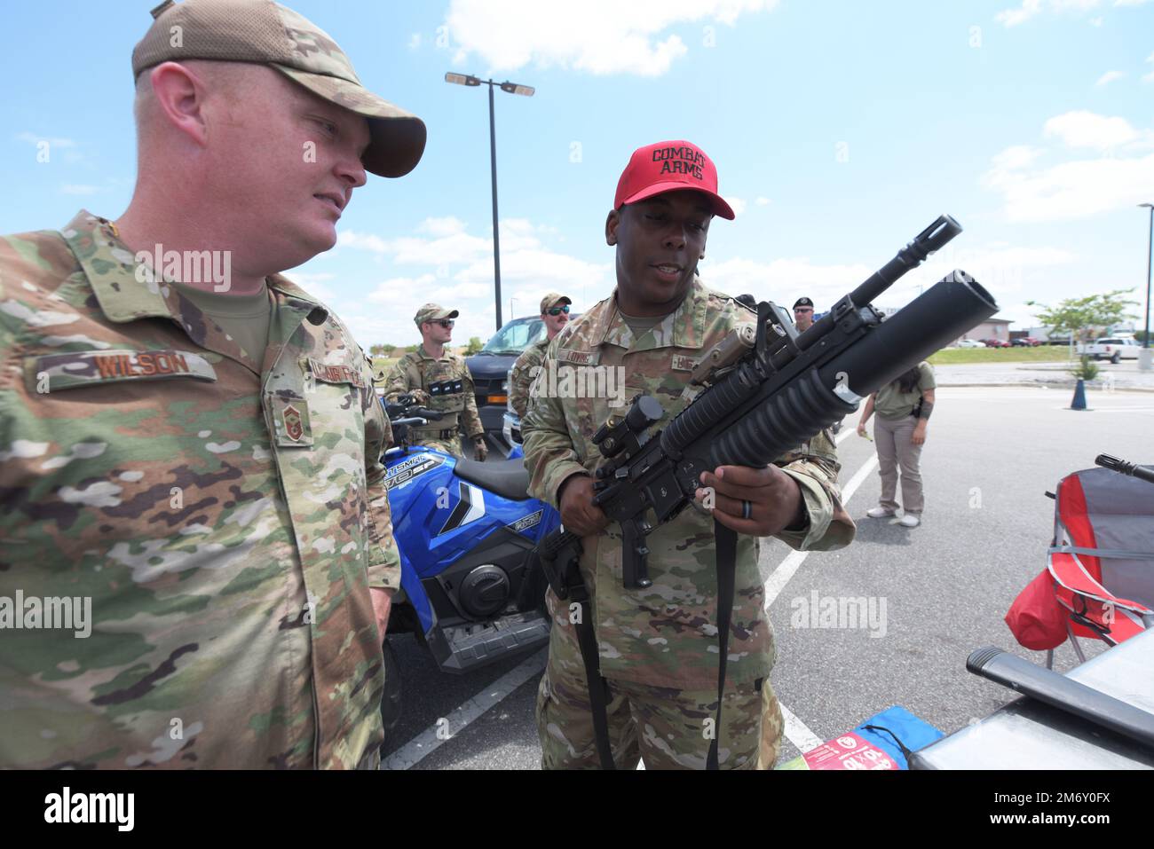 From left, U.S. Air Force Master Sgt. Nicholaus Wilson, 325th Security ...