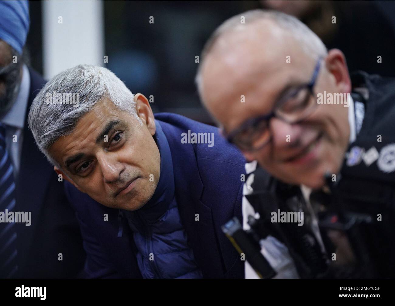 Mayor of London Sadiq Khan (left) and Metropolitan Police Commissioner ...