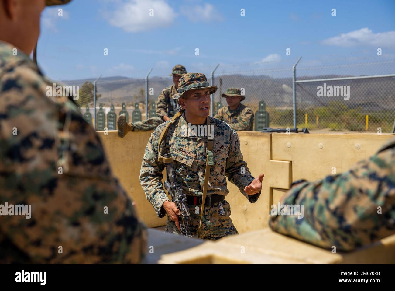 U.S. Marine Corps Sgt. Carlos Garcia, a squad leader, with Golf Company ...