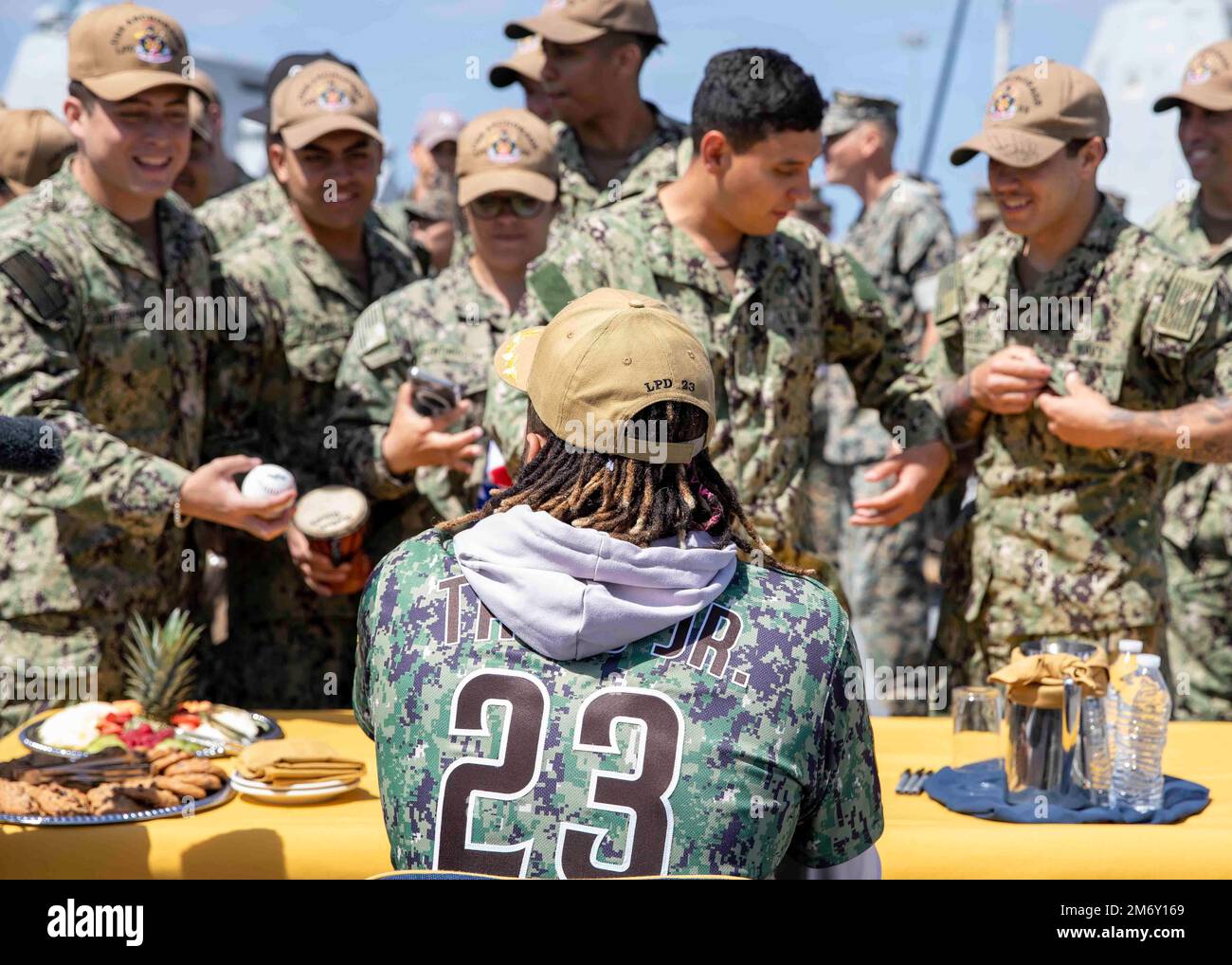 220509-N-AO823-1136 SAN DIEGO (May 9, 2022) – Fernando Tatis Jr., a ...