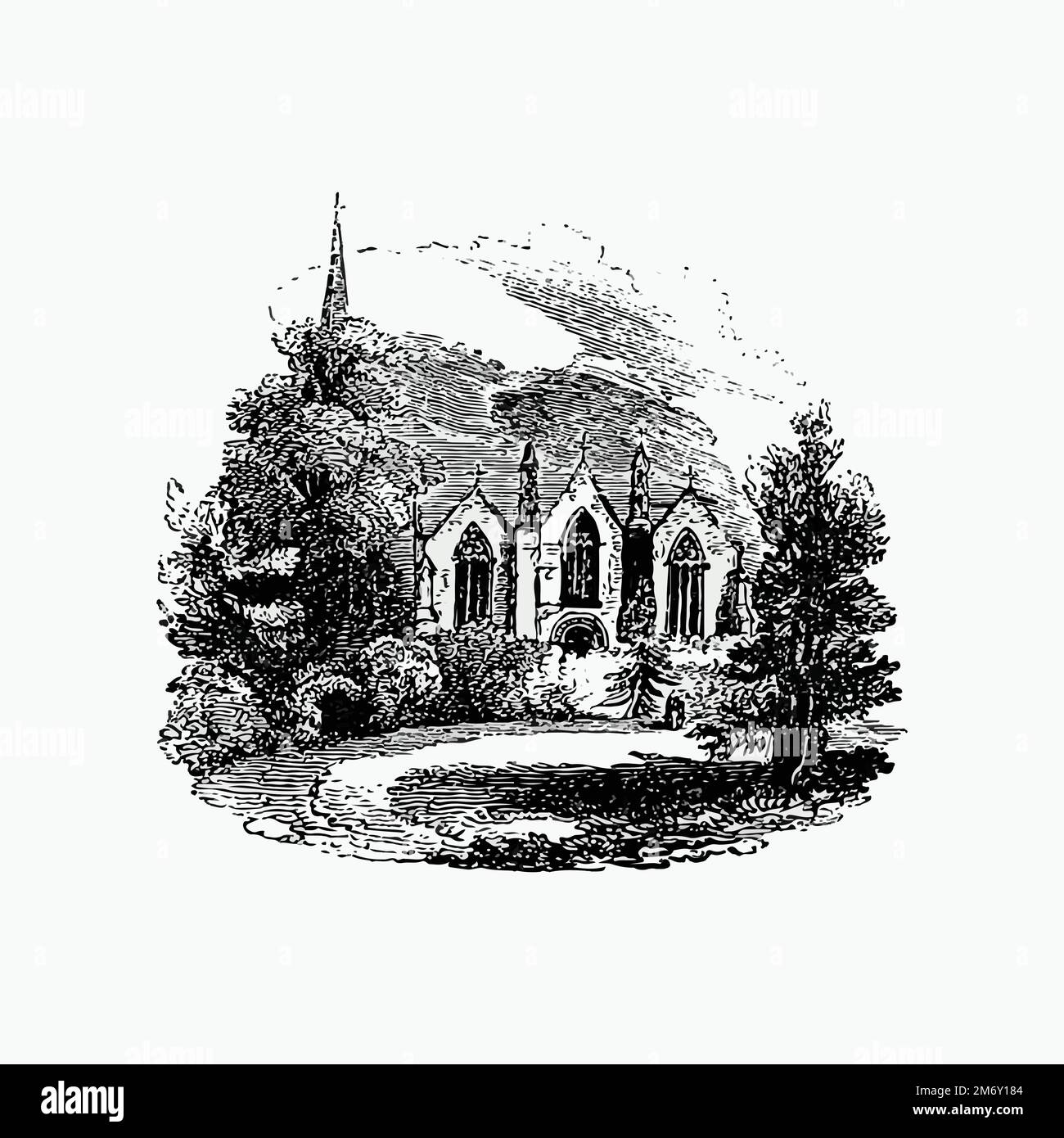 European church architecture art Cut Out Stock Images & Pictures - Alamy