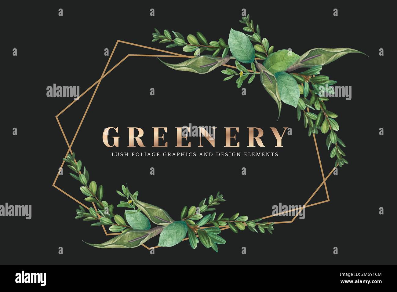 Tropical greenery frame design vector Stock Vector Image & Art - Alamy