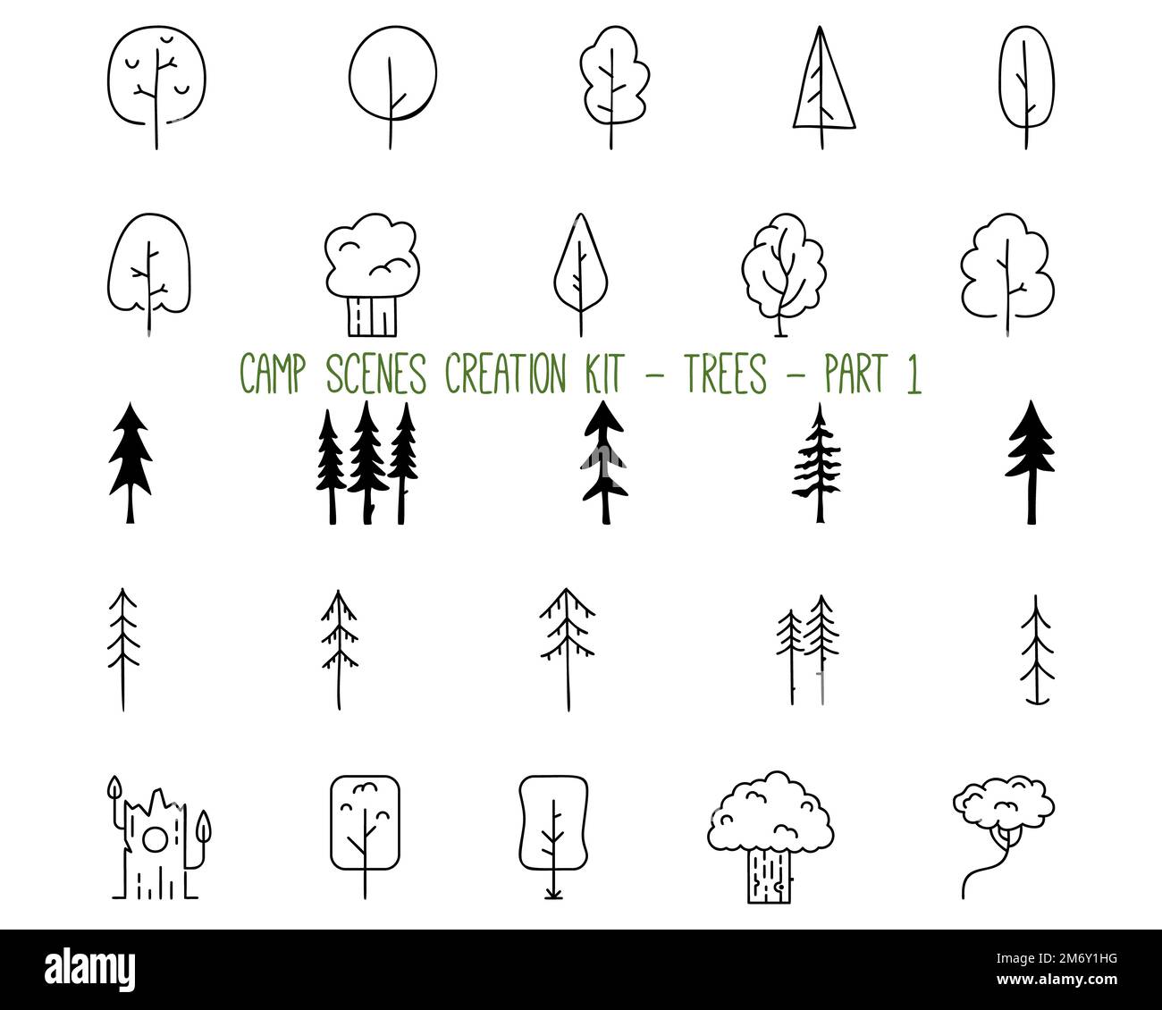 Various coniferous trees Cut Out Stock Images & Pictures - Alamy