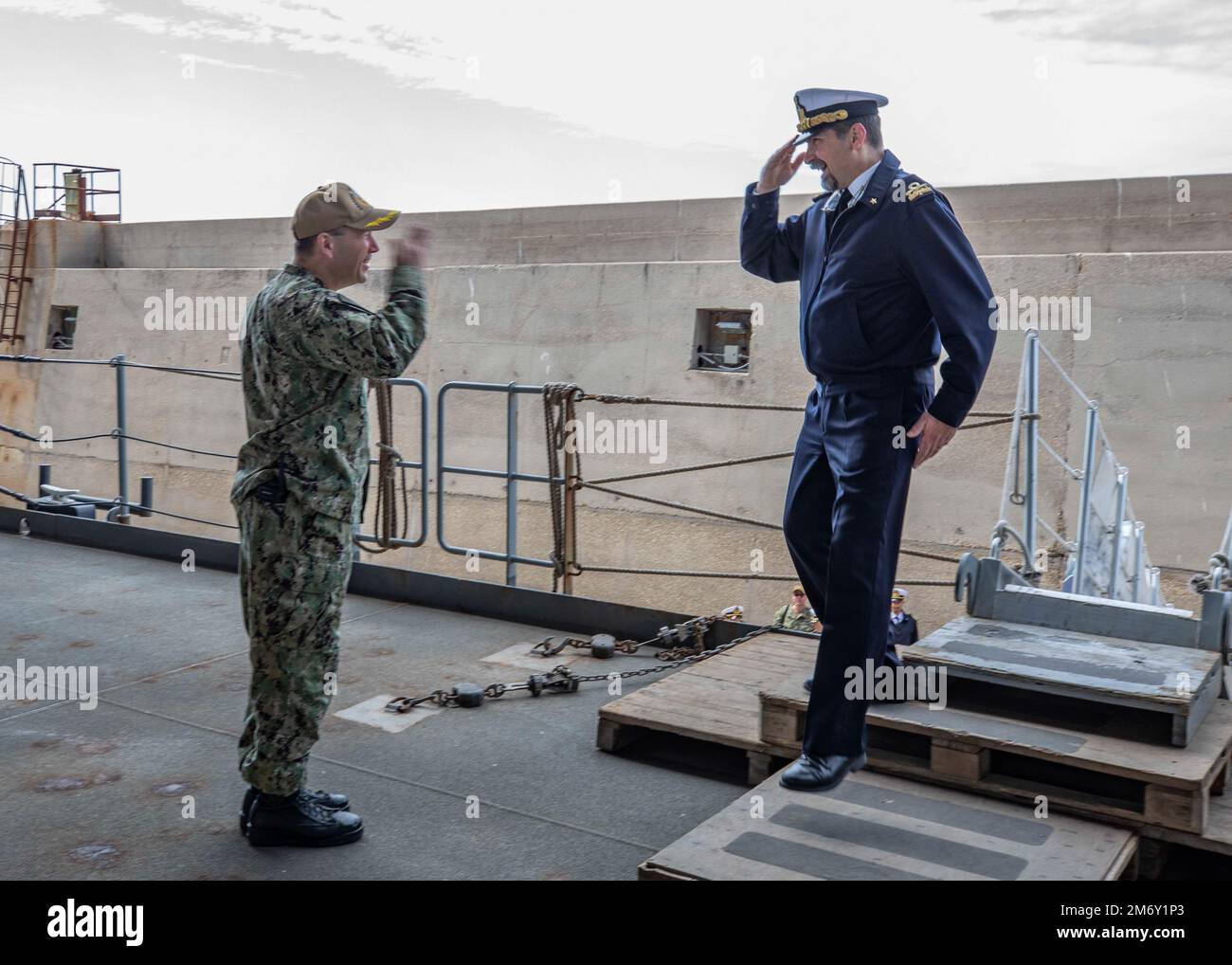 220509-N-TI693-1051 CIVITAVECCHIA, Italy (May 9, 2022) - Capt. Michael ...