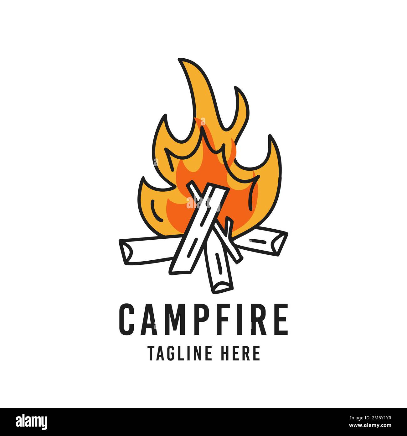 design of burning campfire Stock Photo - Alamy