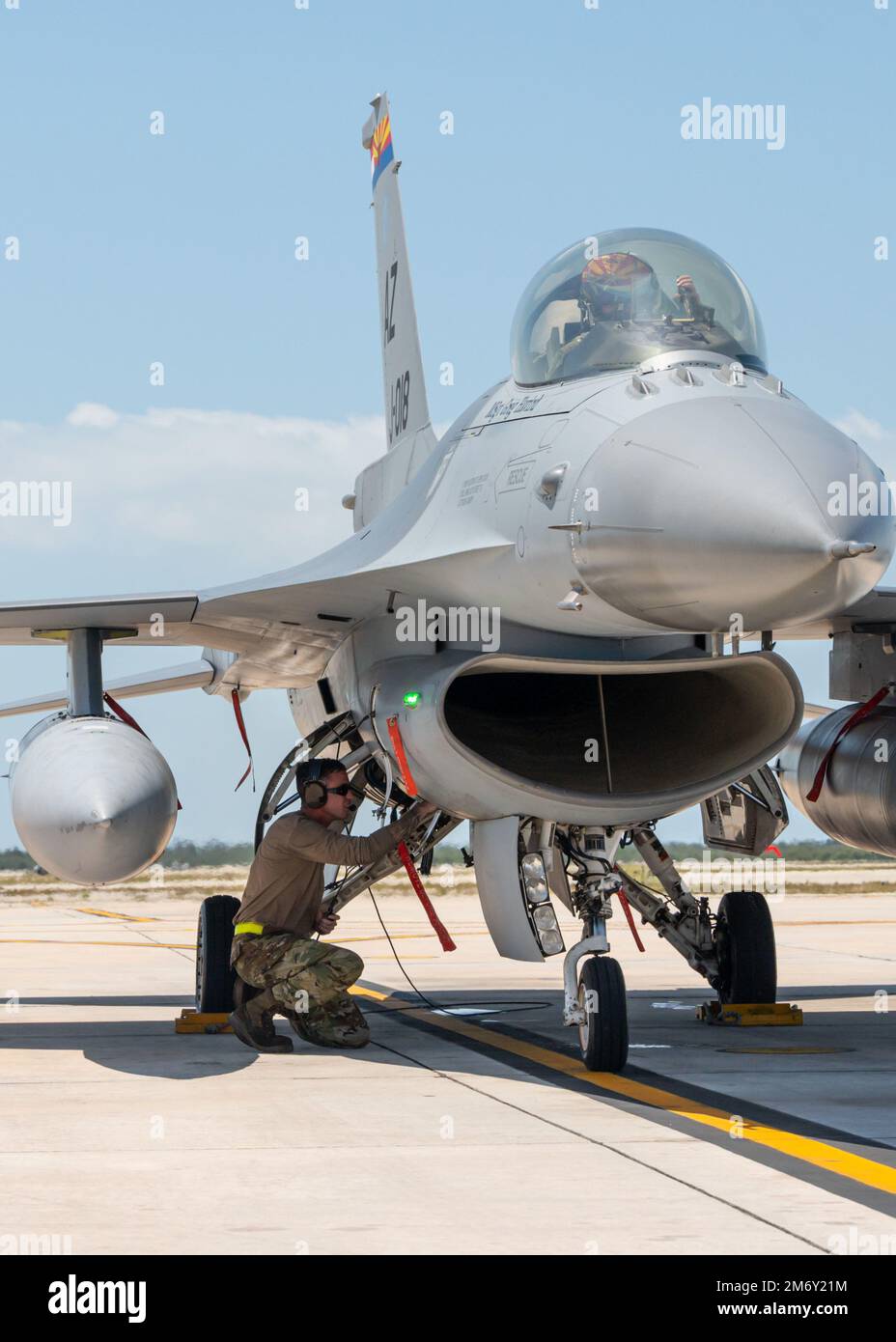 Staff Sgt. Shane Semred, a 162nd Maintenance Group crew chief, Morris ...