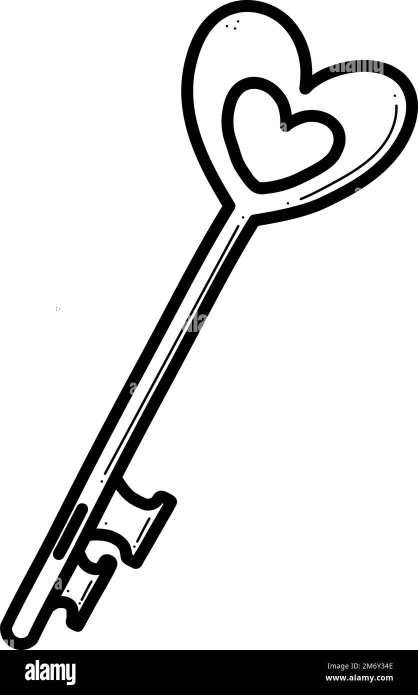 Heart shaped key and lock symbols of love for anniversary, wedding ...