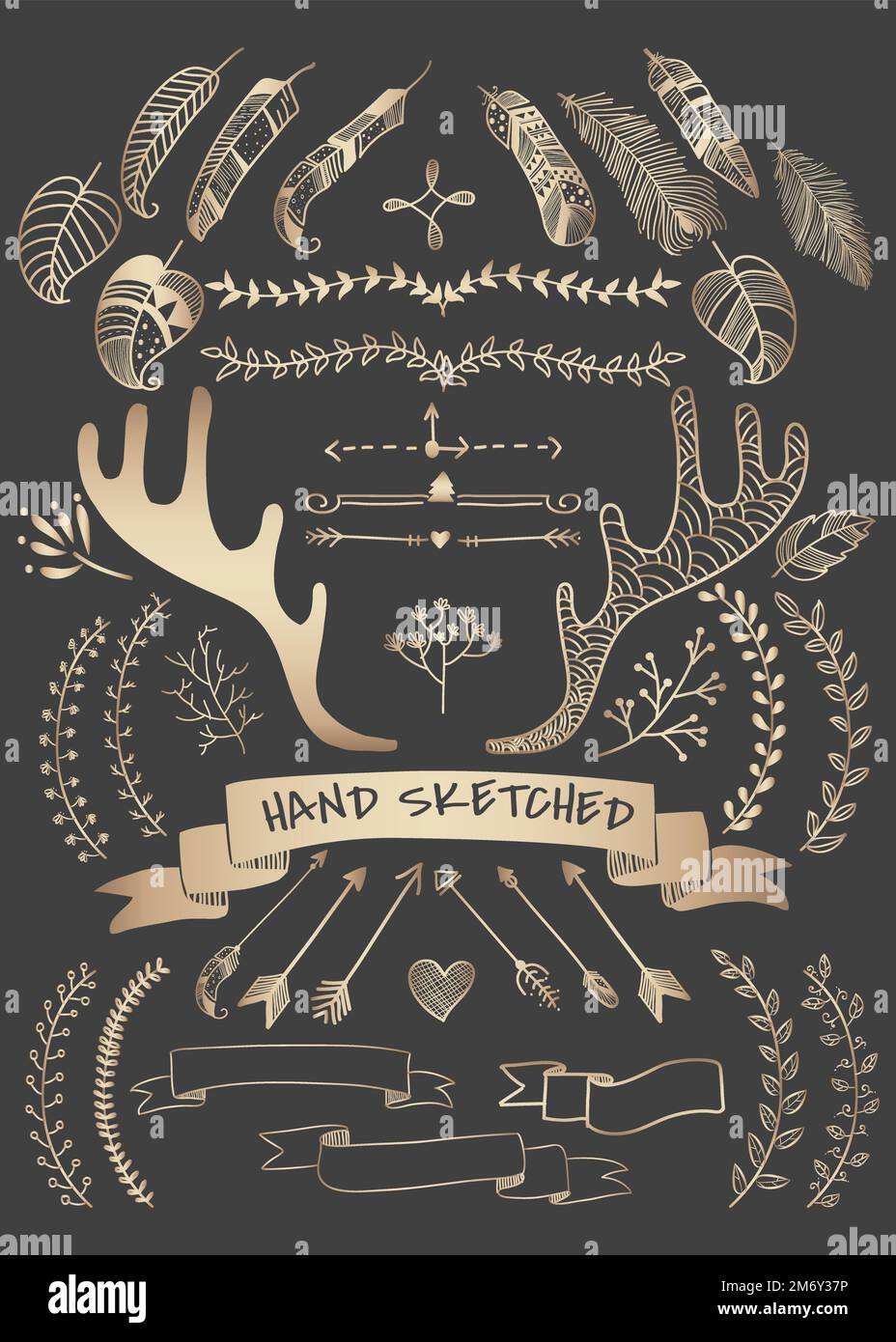 Drawn boho hi-res stock photography and images - Alamy