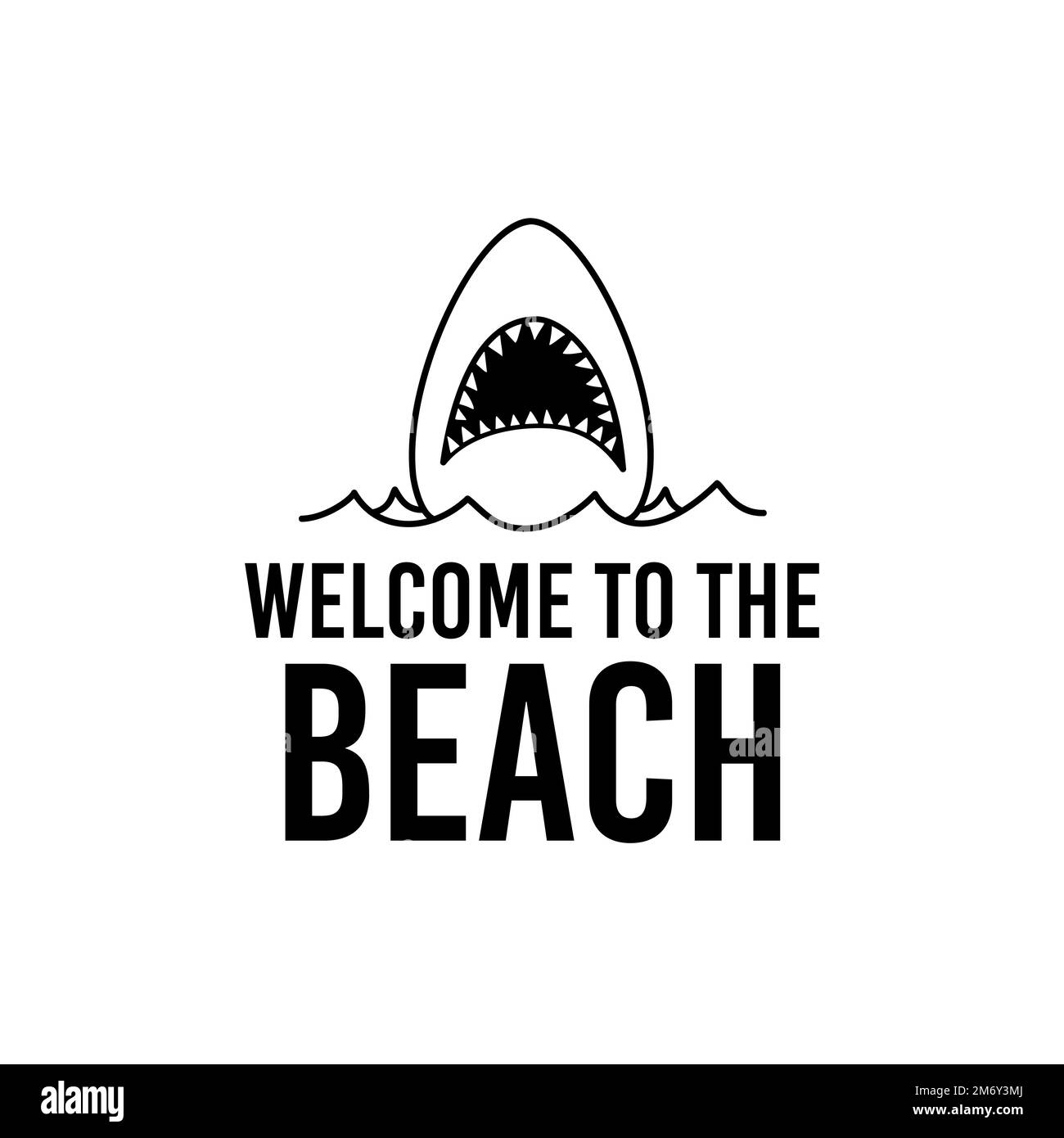 Welcome summer vacation lettering illustration Stock Vector Images - Alamy