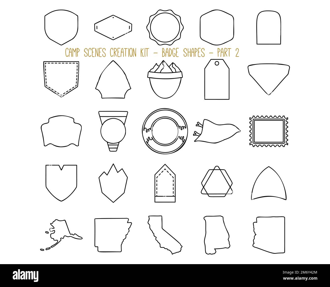 Set Of Outline Badge Shapes Part 2 Stock Vector Image Art Alamy set-of-outline-badge-shapes-part-2-stock-vector-image-art-alamy