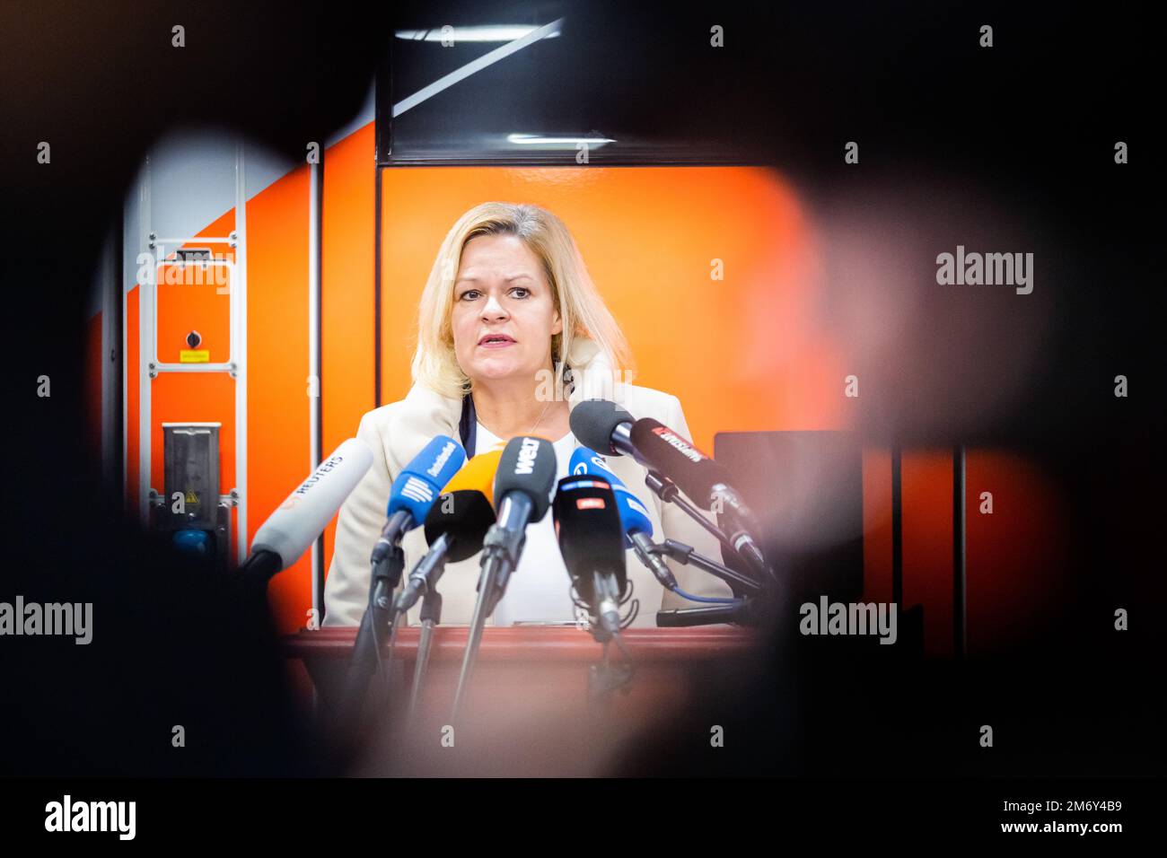 Berlin, Germany. 06th Jan, 2023. Nancy Faeser (SPD), Federal Minister ...