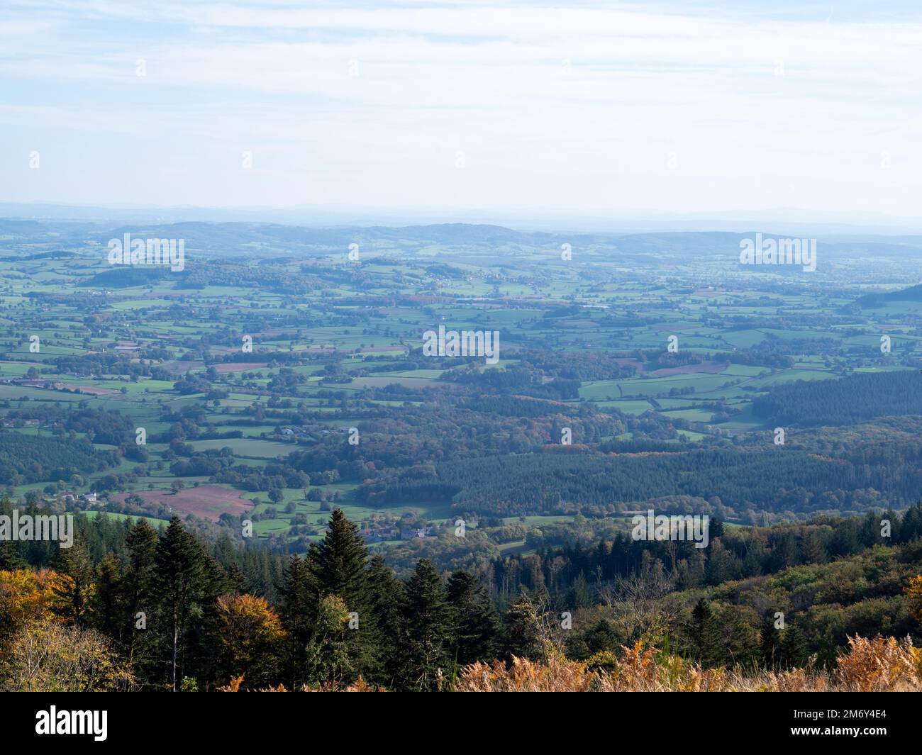 panoramic view of Mont Beuvray in the Morvan.Saint-Leger-sous-Beuvray ...