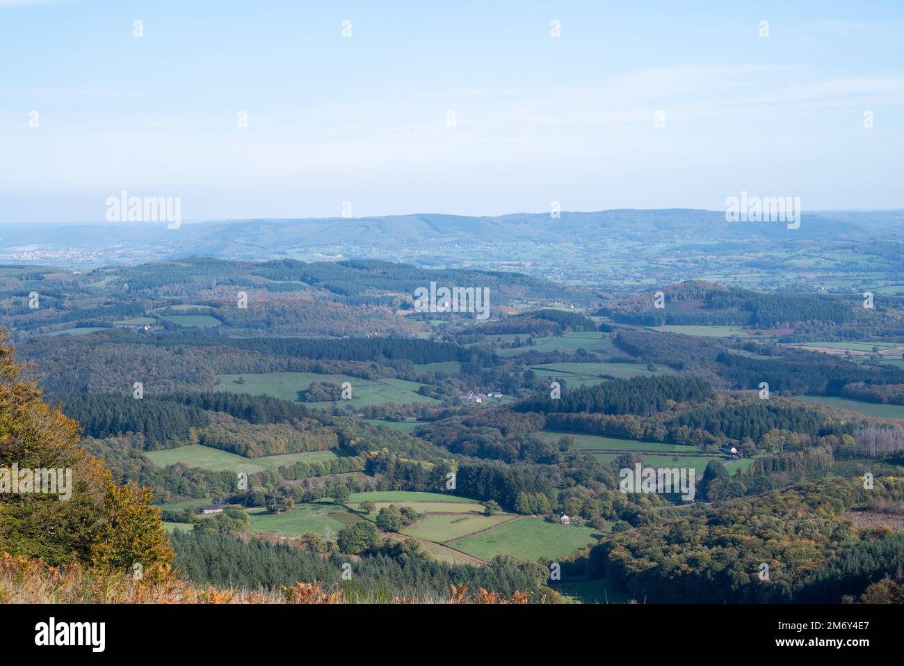 panoramic view of Mont Beuvray in the Morvan.Saint-Leger-sous-Beuvray ...