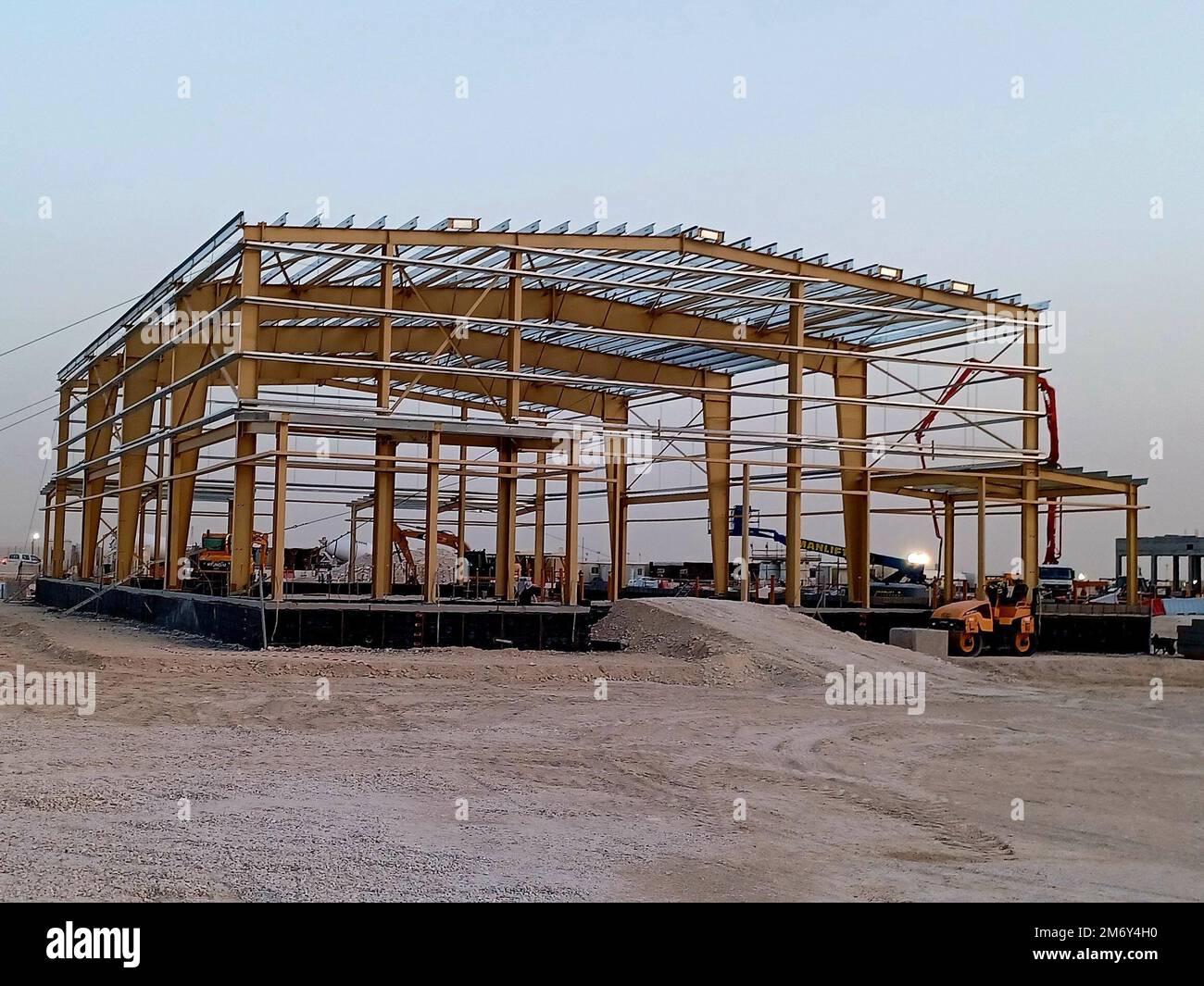 Construction work continues on logistics a logistics facility the U.S ...