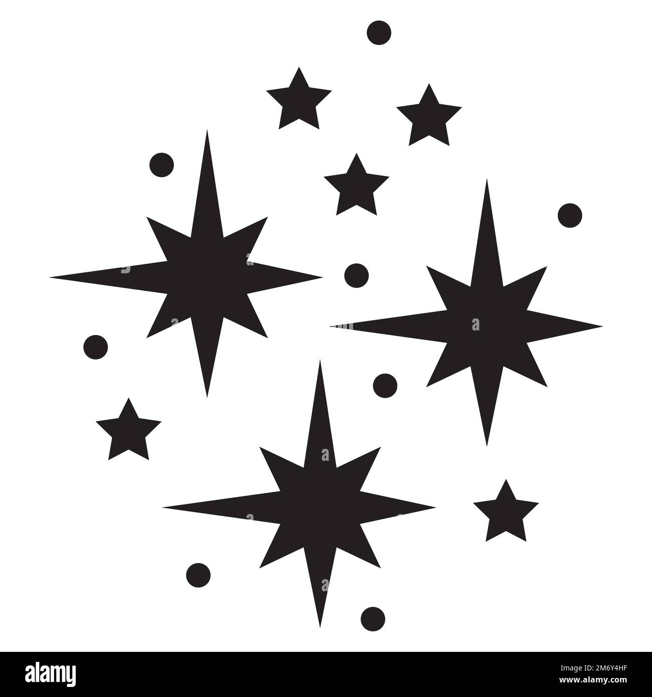 Star icons. Twinkling stars. Sparkles, shining burst. Christmas vector symbols isolated Stock ...