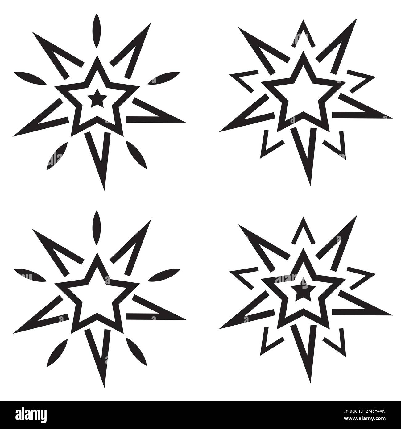 Star icons. Twinkling stars. Sparkles, shining burst. Christmas vector symbols isolated Stock ...