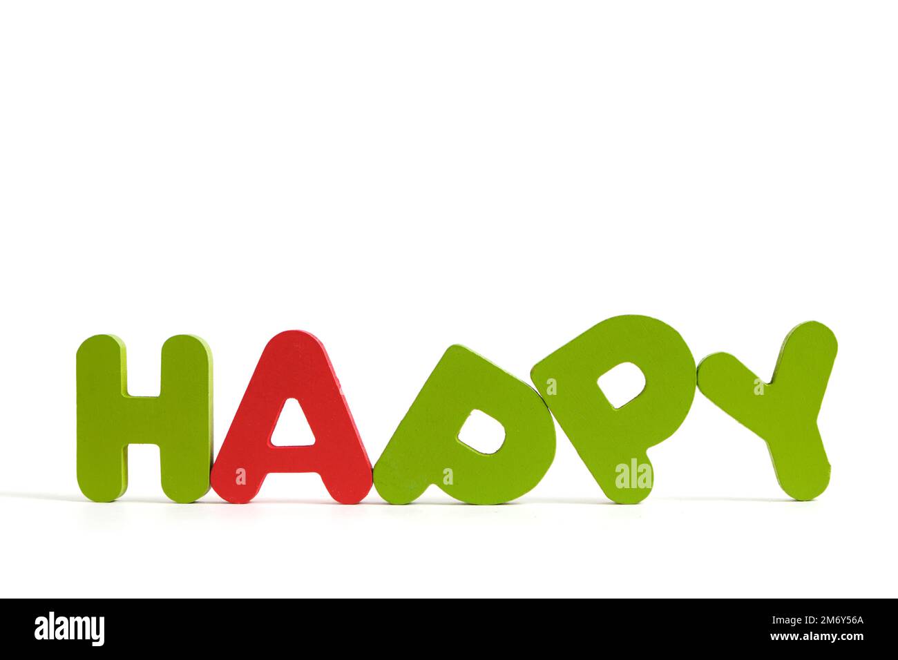 Word happy composed multi colored letters white background Stock Photo ...