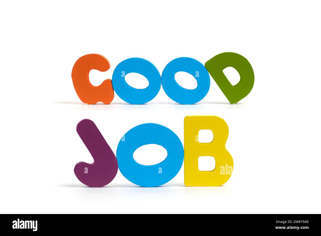 Word good job composed multi colored letters white background Stock ...