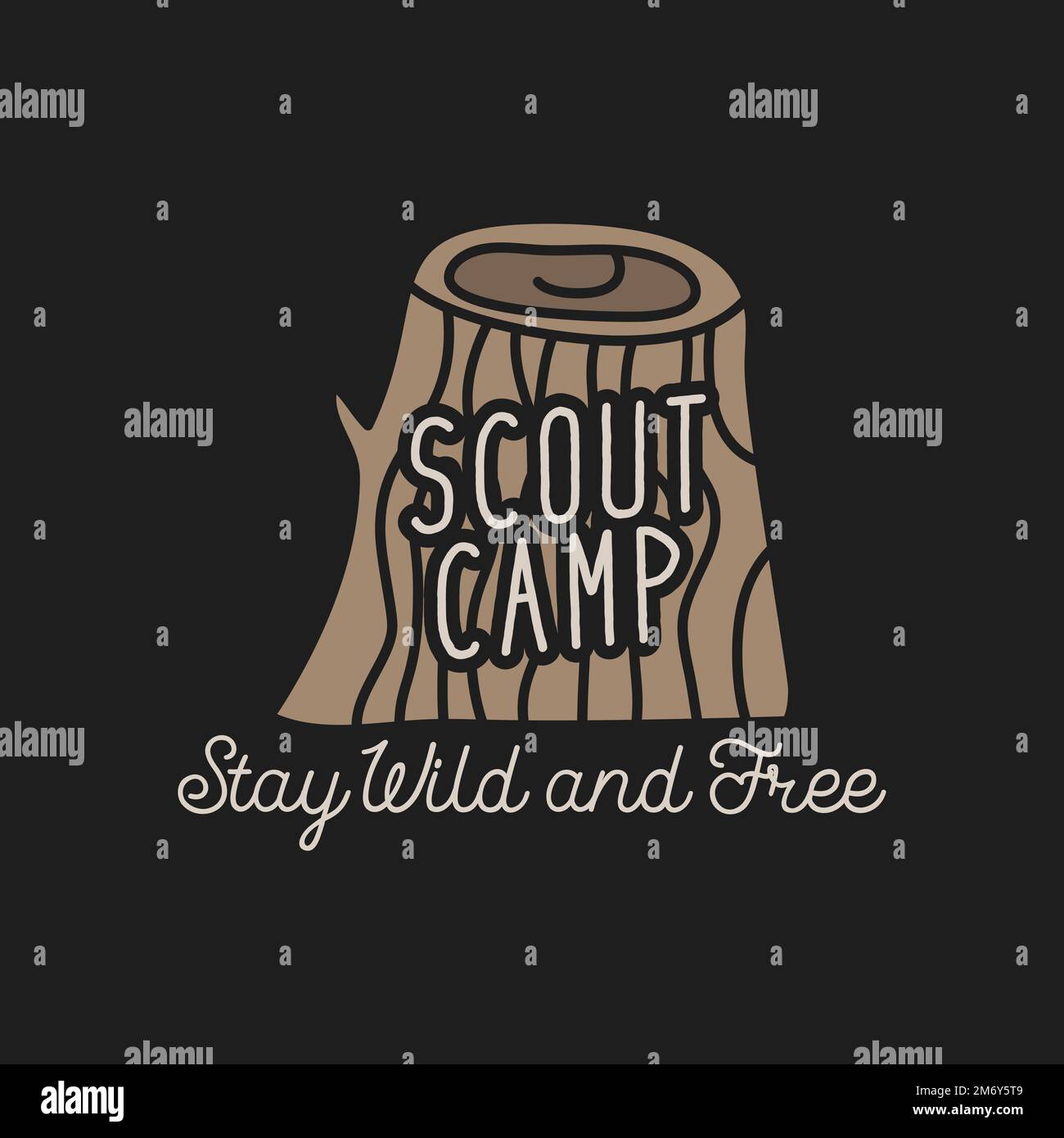 Vector design of tree stump Stock Vector Image & Art - Alamy