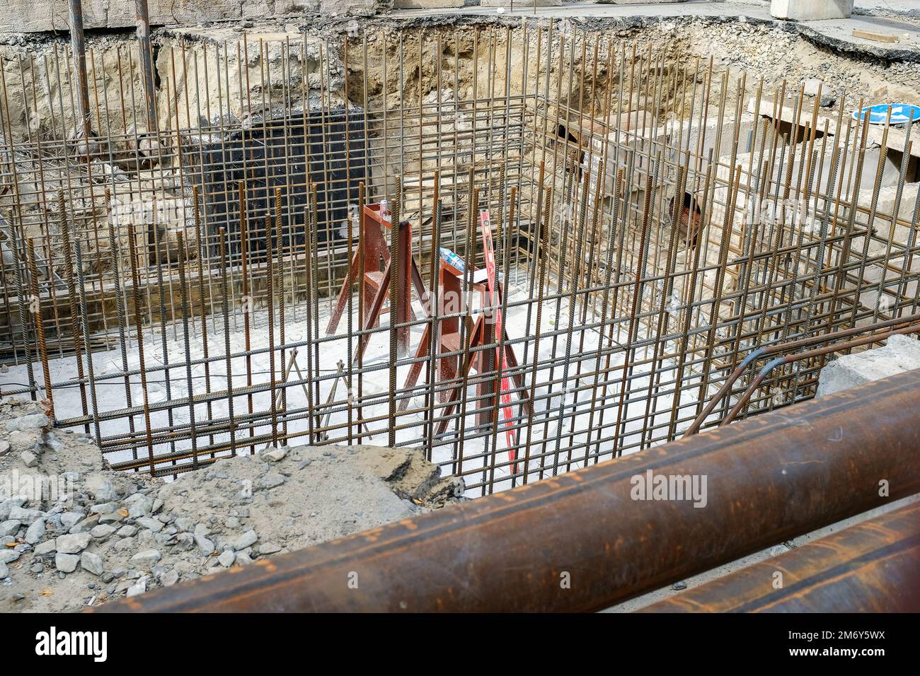 Construction work on the modernization of the system of cold and hot ...