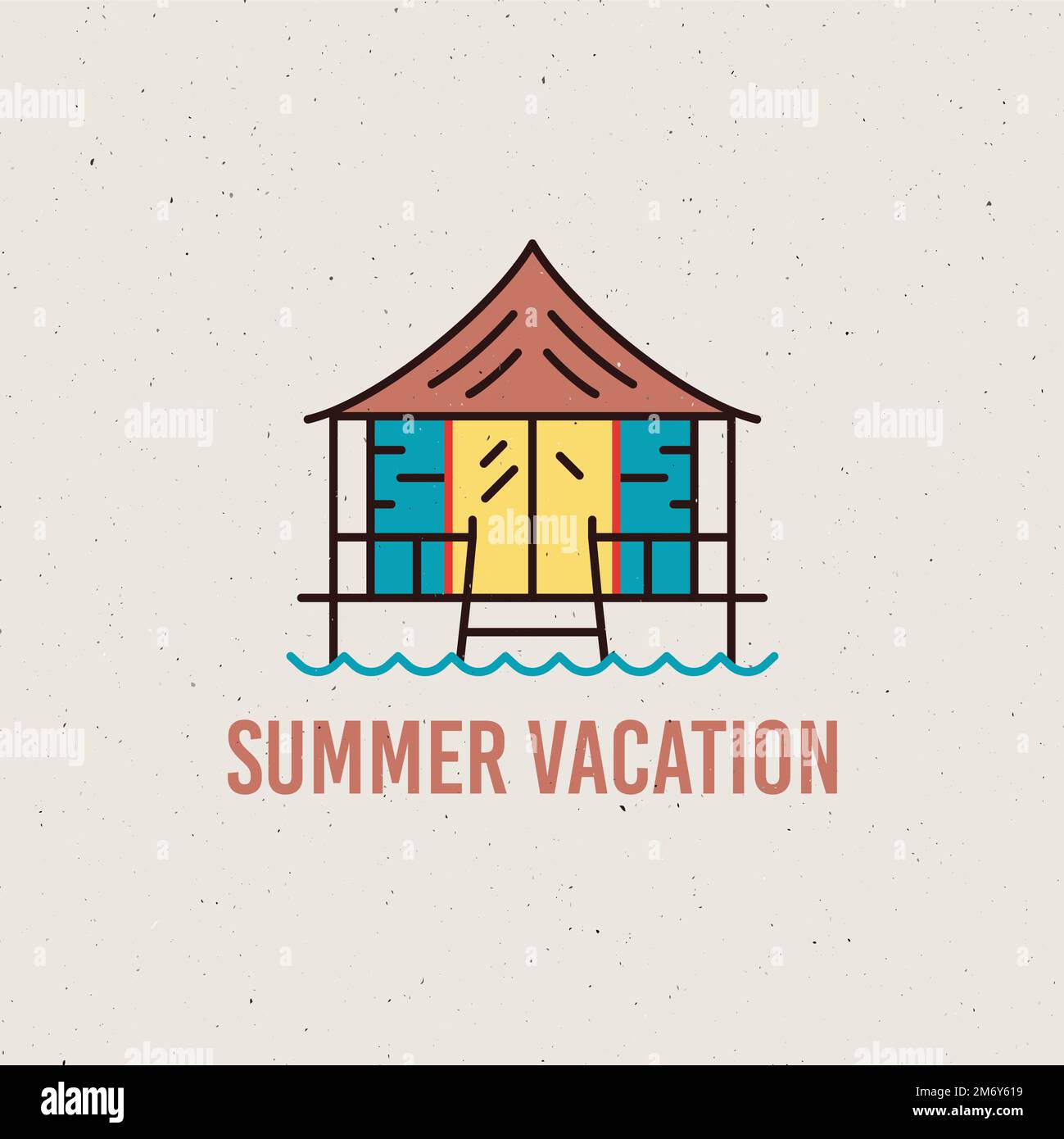 Summer vacation concept vector design isolated on white background ...